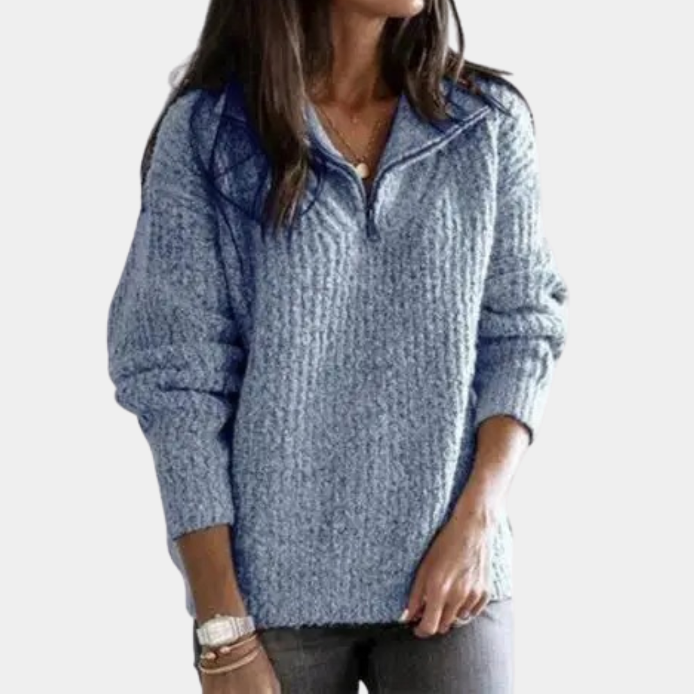 Azmira | Pull d’été chic et confortable à demi-zip pour femme – Vesper ...